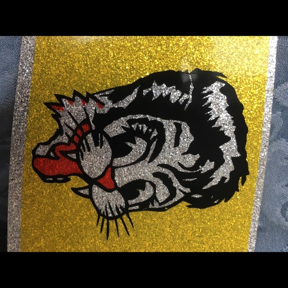 stray cats | Accents | Rare Gold Glitter Stray Cats Sticker | Poshmark